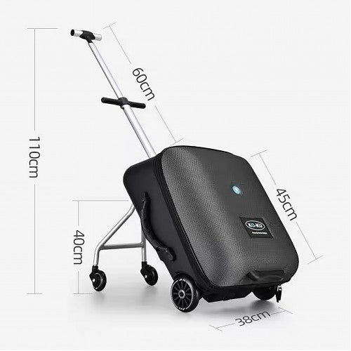 Koku Baby Travel Stroller/Ride On Cabin Size Expandable Luggage - Blac