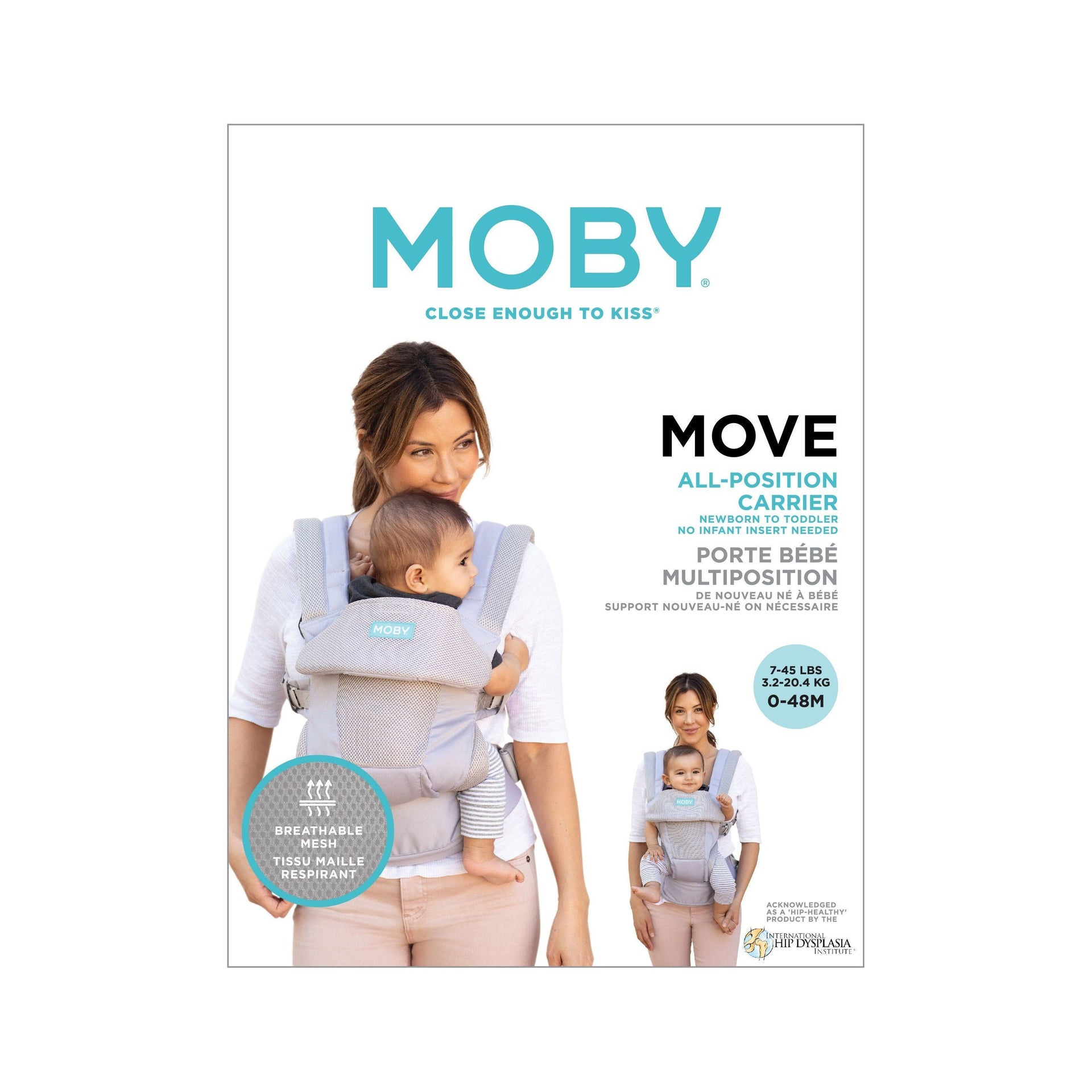 Moby Move 4 Position Carrier - Glacier Grey